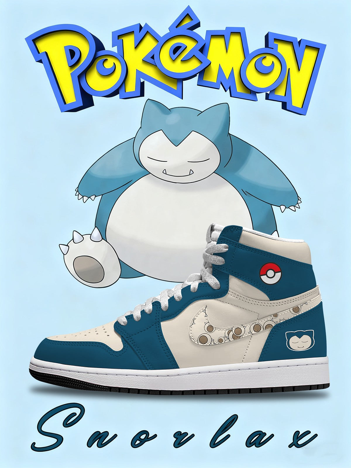 Crafted Bespoke Snorlax V.1 Retro High-Top Sneakers Discounted – Diysnkrs